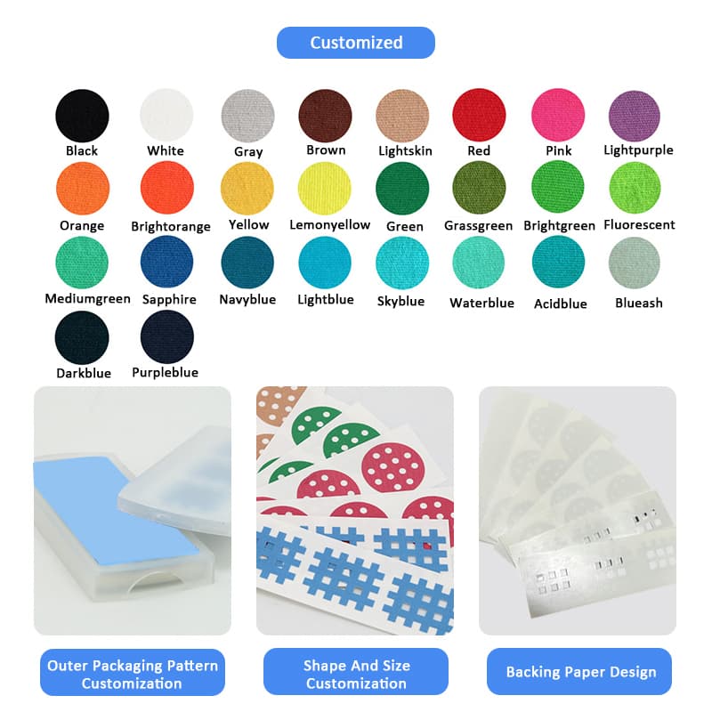 china acupuncture tape - kinesiology cross tape supplier