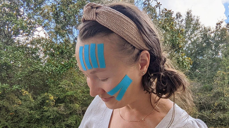 New facial beauty technology - kinesiology face tape